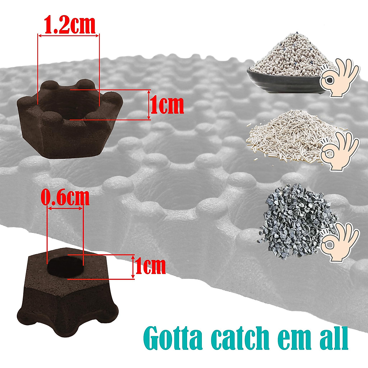 HTTMT- (23x17 inch) Pet Supplies Cats Litter & Housebreaking 58X43 Brown Cat litter Mat Double Layer Pad Trapper Folding Pad EVA Foam Rubber