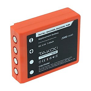 Youejoeq BA223000, BA223030,FUB6 Battery Replacement for HBC Radiomatic Quadrix, Micron 4, 5, 6, 7,Vector Pro, Keynote 2000mAh Battery Replacement BA223000, BA223030, FUB6 Remote Control Transmitter