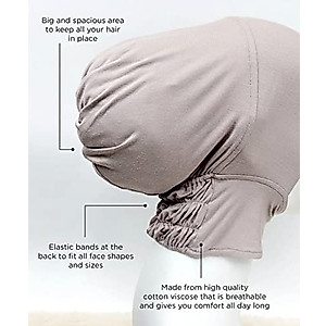 2 Pieces Muslim Jersey Muslim Inner Cap Stretch Turban Hijab Islamic Underscarf Bonnet Head Wear Neck Cover (Black+Coffee)