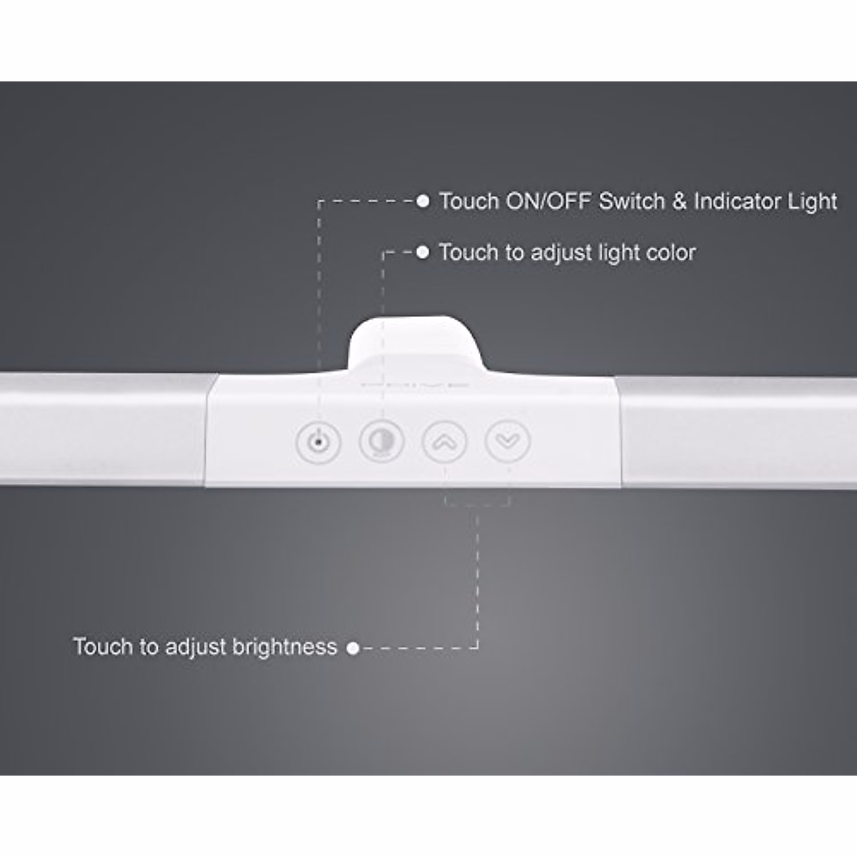 PHIVE LED Task Lamp, 20 Watt Super Bright Desk Lamp with Clamp, Dimmable Gooseneck Monitor Lamp(4 Color Modes, 5-Level Dimmer, Memory Function, Highly Adjustable Office Light/Workbench Lamp) Silver