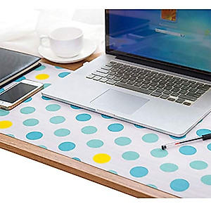 VOSAREA Waterproof Shelf Liner Moistureproof Drawer Liner for Kitchen Cabinet Cupboard Shelves (Blue Dot)