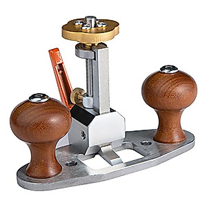 Admini Router Plane New Convenient Depth Adjusting Screw Nut System Hand Router Planer with Depth Stop and Holes for Base (Router Plane)