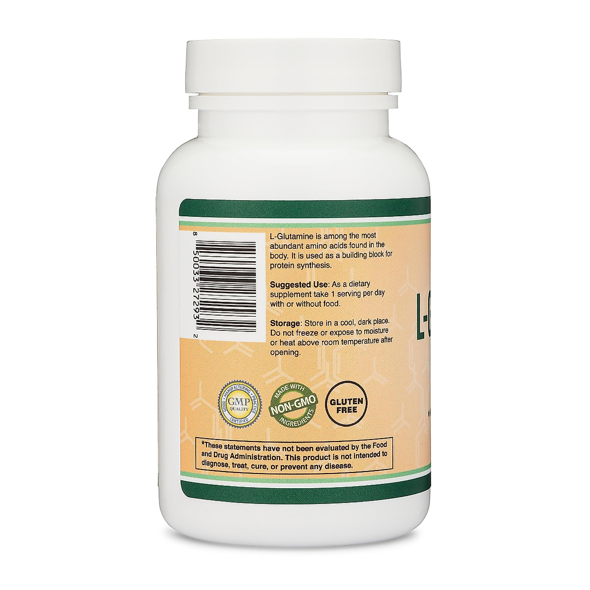 L Glutamine Capsules - No Fillers (1000mg Servings, 120 Capsules) Non-GMO, Gluten Free, Keto Safe, Vegan Friendly, Third Party Tested (for Endurance and Gut Health) by Double Wood