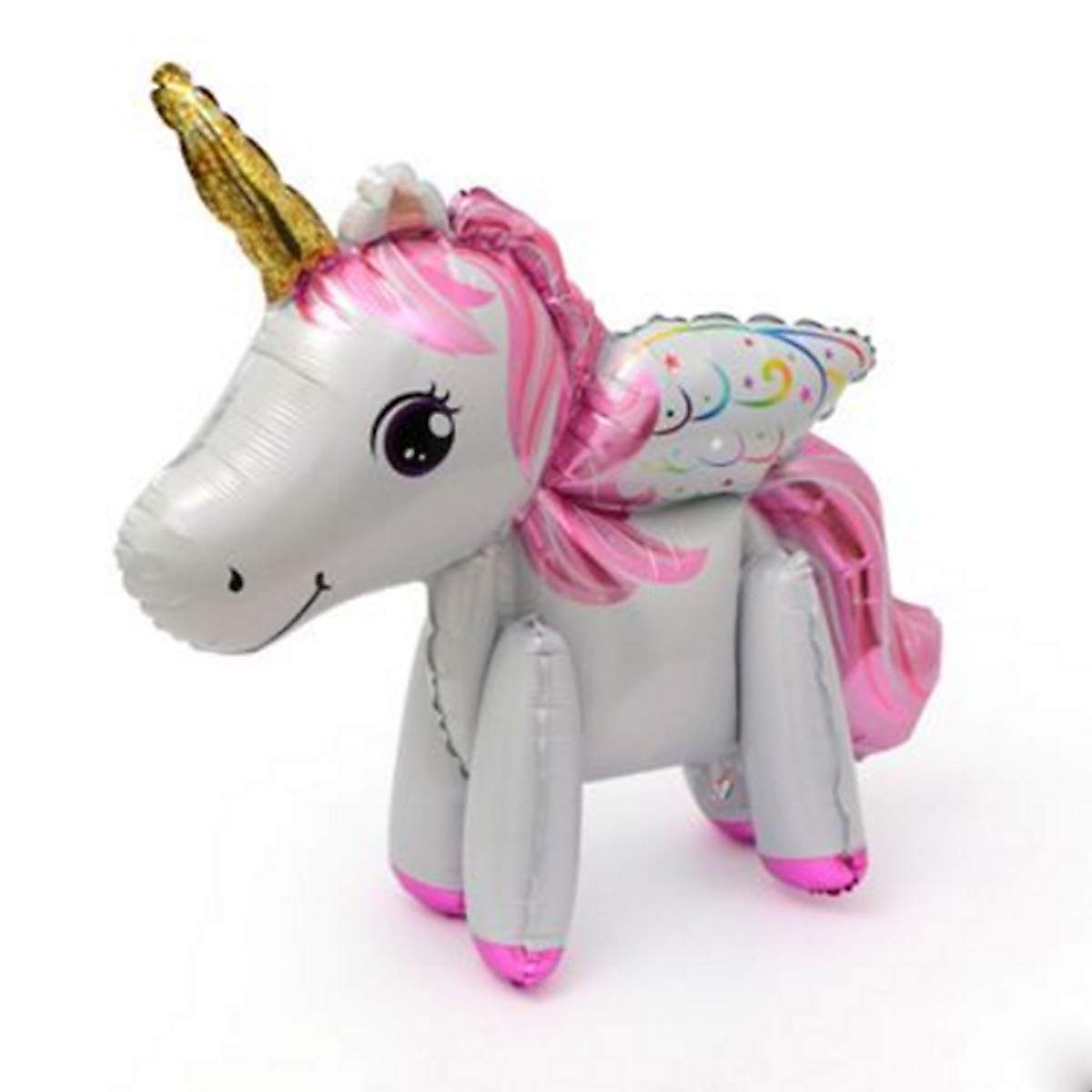 6 Pack 3D Unicorn Balloons Walking Animal Balloons Aluminum Foil Balloons for Birthday Party Decorations Supplies Wedding Baby Shower Decoration, 6 Style