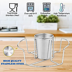 RTT 2 Pcs Beer Can Chicken Holder for Grill Oven and Smoker - Chicken Throne Whole Chicken Roaster for Crispy Skin and Moist Juicy Meat - Easy to Clean Beer Chicken Stand for Grill