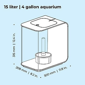 Flow 15 Aquarium with Standard Light - 4 Gallon, White