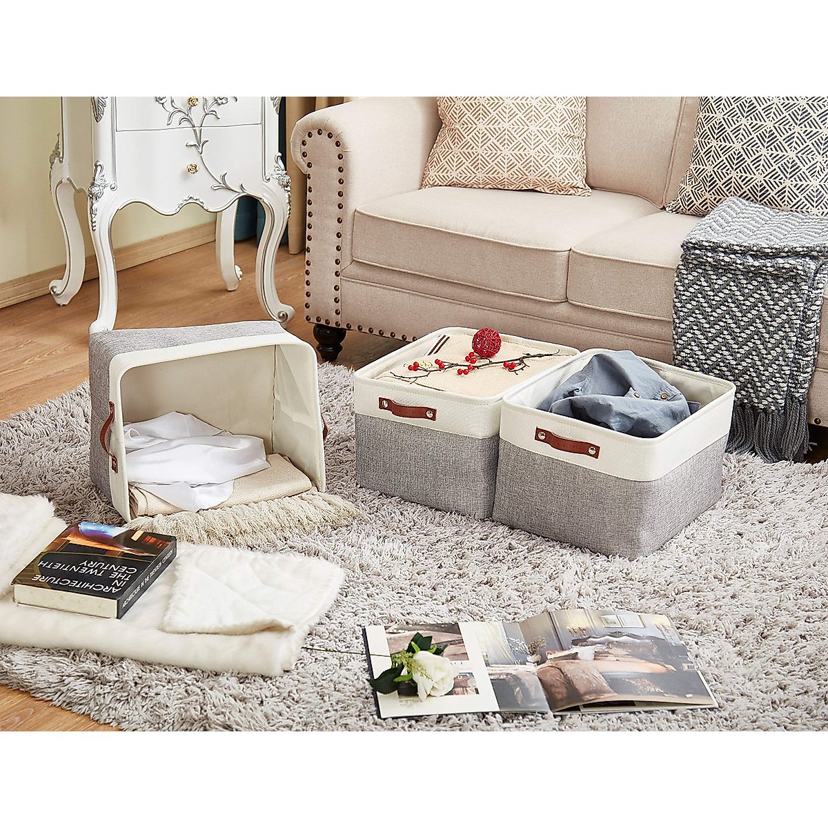 DECOMOMO Bundle Set Extra Large Storage Bin 6pcs