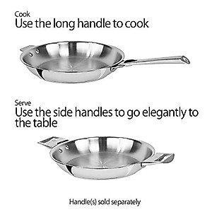 Cristel Casteline Fryingpan, 10", Silver