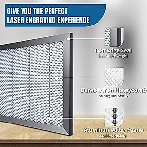 Honeycomb Working Table 300mmx 500mm Customizable Size Work Bed Laser Parts for CO2 Laser Engraver Cutting Machine 11.81x19.69 inch