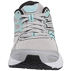 Saucony Women's Cohesion 13 Running Shoe, Grey/Black, 9