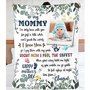 Personalized to My Mommy Fleece Blanket Gifts for Mother's Day I've Only Been with You Fleece Blanket for Mom to Be Custom Photo Throw Blanket Gifts for New Mom First Time Mom from New Baby