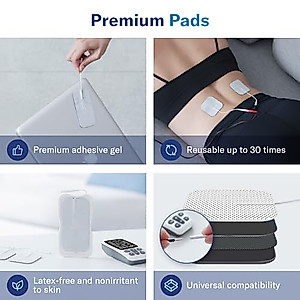 Alcedo TENS Unit + EMS Combination Machine Muscle Stimulator for Pain Relief, Electric Rechargeable Pulse Massager with 41 Modes for Back/Neck Pain Therapy, HSA FSA Eligible