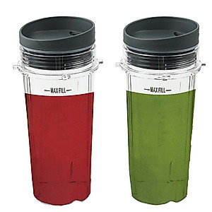 Blender Cups for Ninja Blender, 16OZ Cup with Sip Lids Compatible with Nutri Ninja Auto IQ Series Blenders