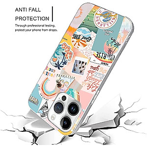 JIHANFENYUE Compatible with iPhone 12 Pro Max Case - Aesthetic Positive Quotes Summer Vibes Cute Collage Designed for Trendy, Built for Durability, Shockproof Case for Women Girls