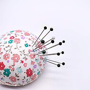 250 Pieces Sewing Pins Ball Glass Head Pins Straight Quilting Pins for Dressmaker Jewelry Decoration, Black