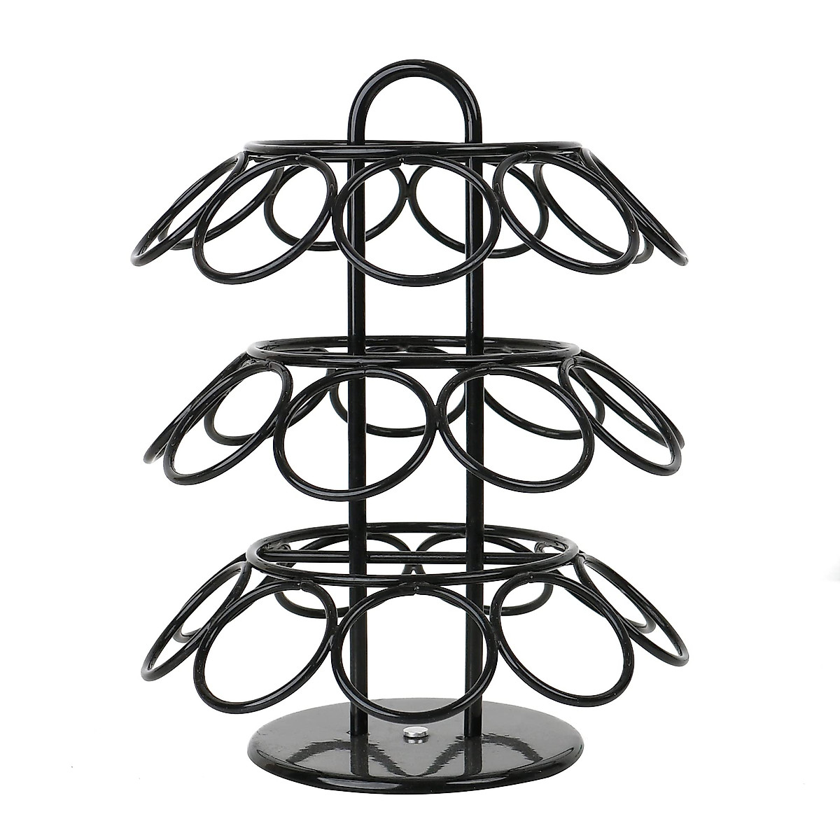 K Cup Holder, Keurig Pod Holder K Cup Organizer, ZECENN Coffee Pod Carousel for K-cup Coffee Pods Storage Rack Compatible with Keurig Pods and Dolce Gusto, Holds 27 Coffee Pods, 360-Degrees Rotating, Sturdy Metal, No Assembly Required -Black