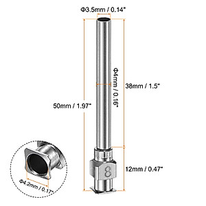 HARFINGTON 12pcs 8Gauge Stainless Steel Dispensing Needles, 1 1/2" All Metal Glue Needle Tube Blunt Tips Luer Lock for Thick Liquids, Ink, Glue, Lab Use