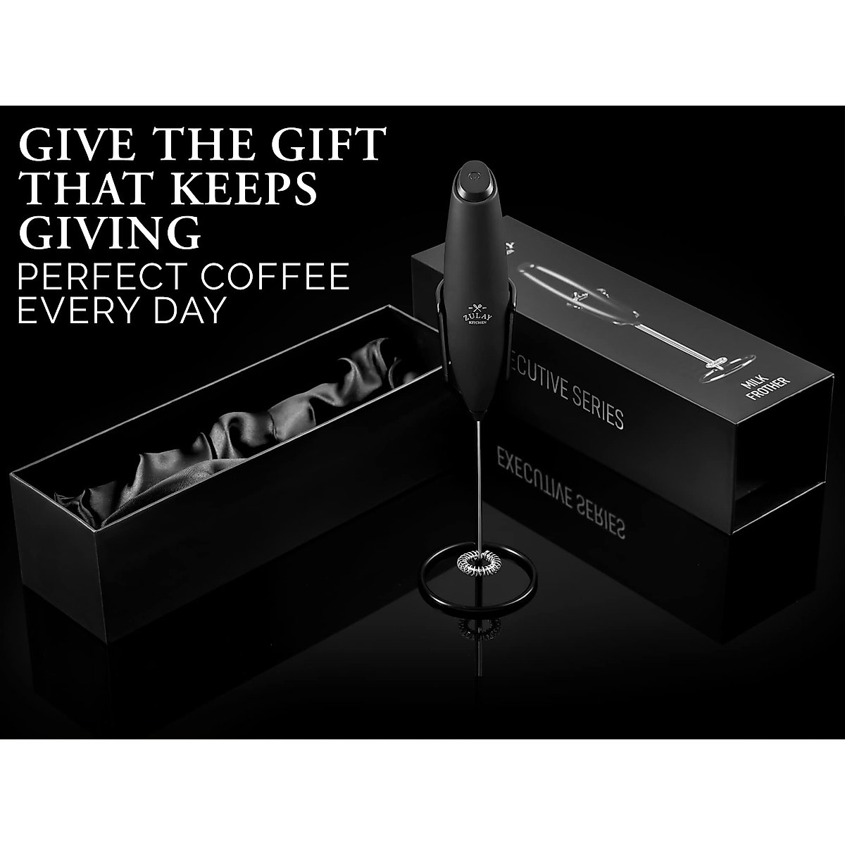 Zulay Magia Super Automatic Coffee Espresso Machine - Frother Handheld Foam Maker for Lattes - Espresso Coffee Maker With Easy To Use 7” Touch Screen & Executive Milk Frother with Stand
