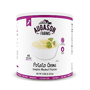 Augason Farms Potato Gems Complete Mashed Potatoes 3 lbs No. 10 Can Pack of 3 Cans 3-Pack (no. 10 can)