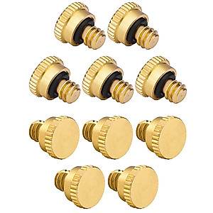 Petutu 10 Pack Brass Misting Nozzle Plug for Outdoor Cooling System