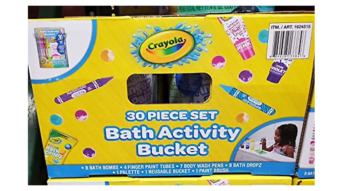 Crayola Bath Activity Bucket 30 Pc Set | Fun & Creative Bath Time