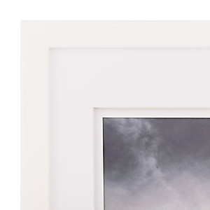 Gallery Solutions - 20"x24" White Frame - Double White Mat - Wall/Tabletop Display - Perfect Fit for 16"x20" Photos - Versatile Mounting Options - Rectangular Tabletop - Poster Frame
