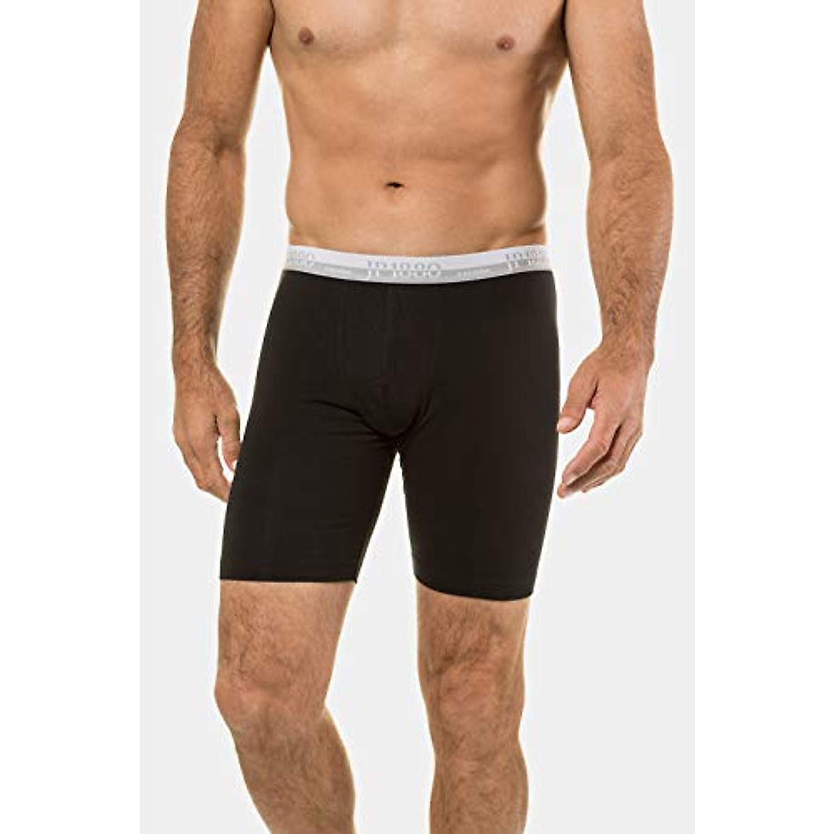 JP 1880 Menswear Big & Tall Plus Size L-8XL Stretch Cotton Long Leg Boxer Briefs Black 66/68 711242 10