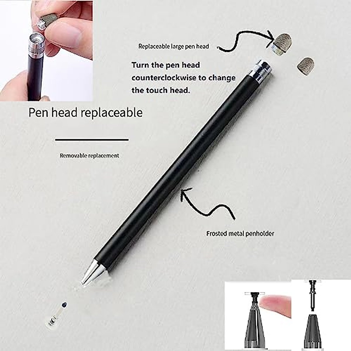 Stylus Pens for Touch Screens(3 Pack), 6 Replaceable TipsHigh Precision Capacitive Stylus Pen for iPad iPhone Android Tablets and All Universal Touch Screen Devices