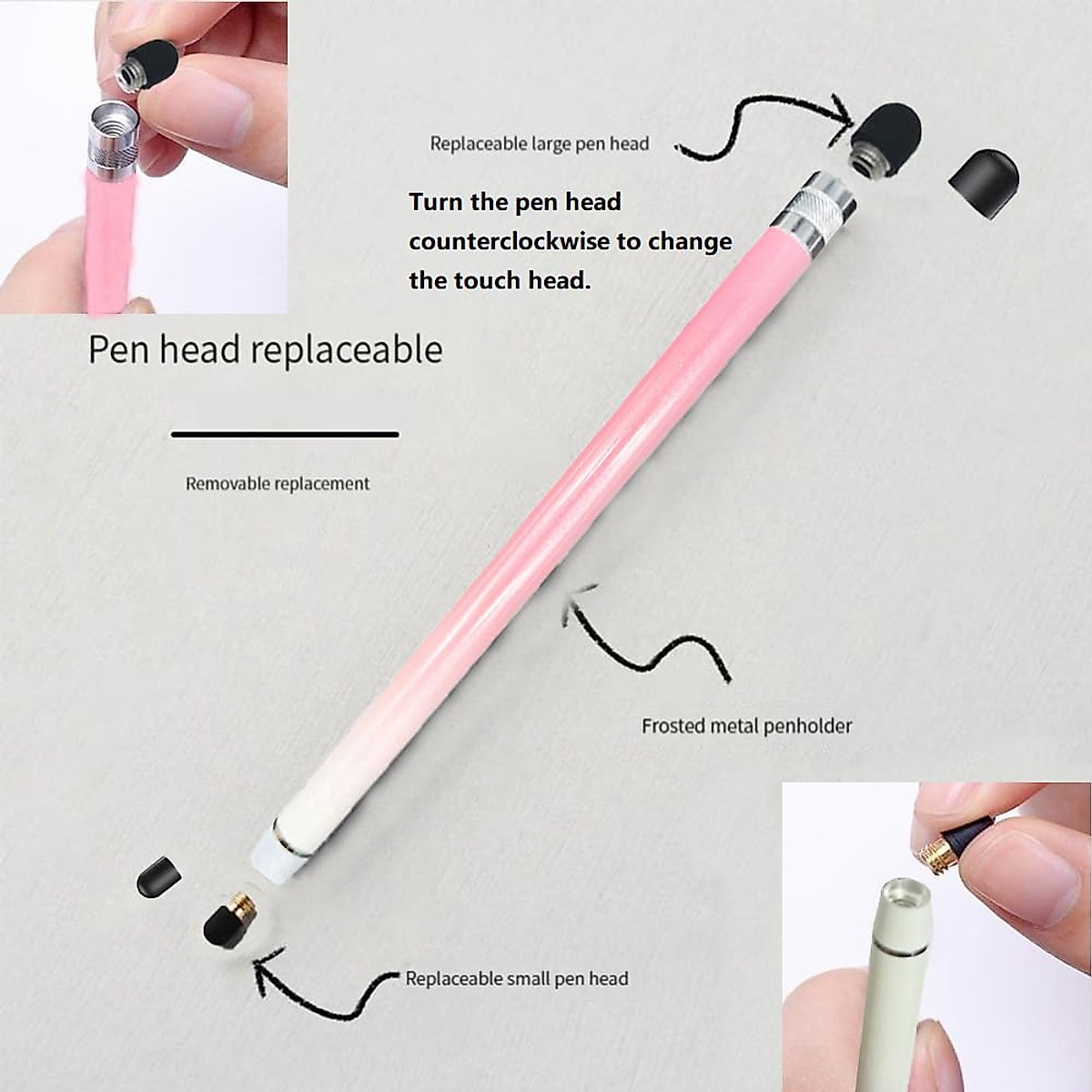 Stylus Pen for Touch Screens(5pack),10 Replaceable Tips High Precision & Sensitivity Capacitive Pens 2 in 1 for iPad iPhone Android Tablets and All Universal Touchscreen Devices