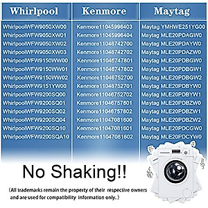W10822553 8182812 Washer Shock Absorber Replacement for Amana Kenmore Whirlpool Duet Shock Absorbers Replace W10015830 W10261477 W10822553VP AP5985209 PS11723173 (4 Pack) 5-YEARS WARRANTY