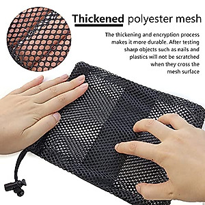 JOGILBOY 3 Pcs Mesh Bag with Sliding Drawstring Cord Lock Closure Laundry Bags Camping Nylon Drawstring Bag Storage Mesh Bags for Travel & Outdoor Activity Home Kitchen Supplies Collecting Toys