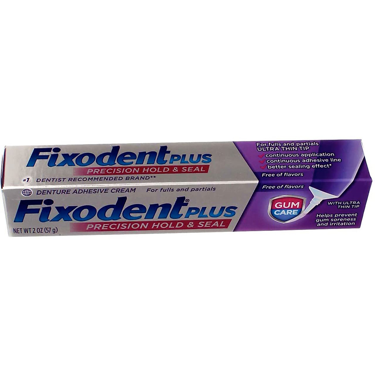 Fixodent Plus Denture Adhesive Cream Gum Care, 2 Oz by Fixodent