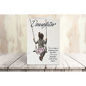 James Coates Daughter Birthday Cards from Mum or Dad with Lovely Sentimental Words, A5 Size