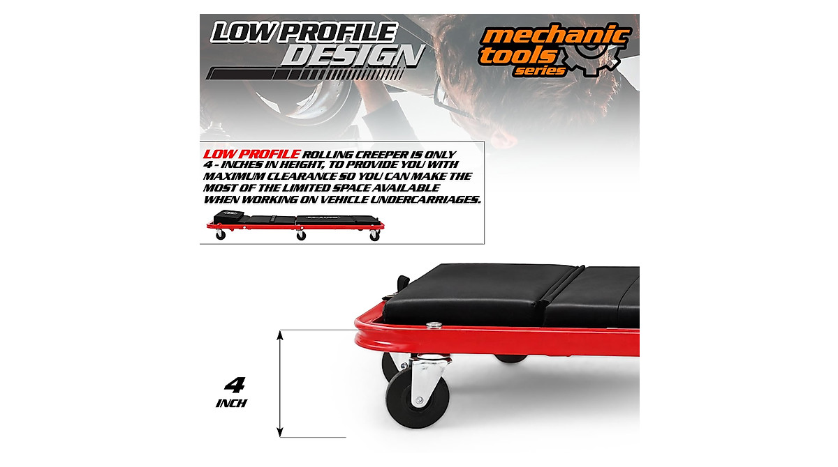 M-AUTO 2-in-1 Convertible Mechanic Creeper & Seat