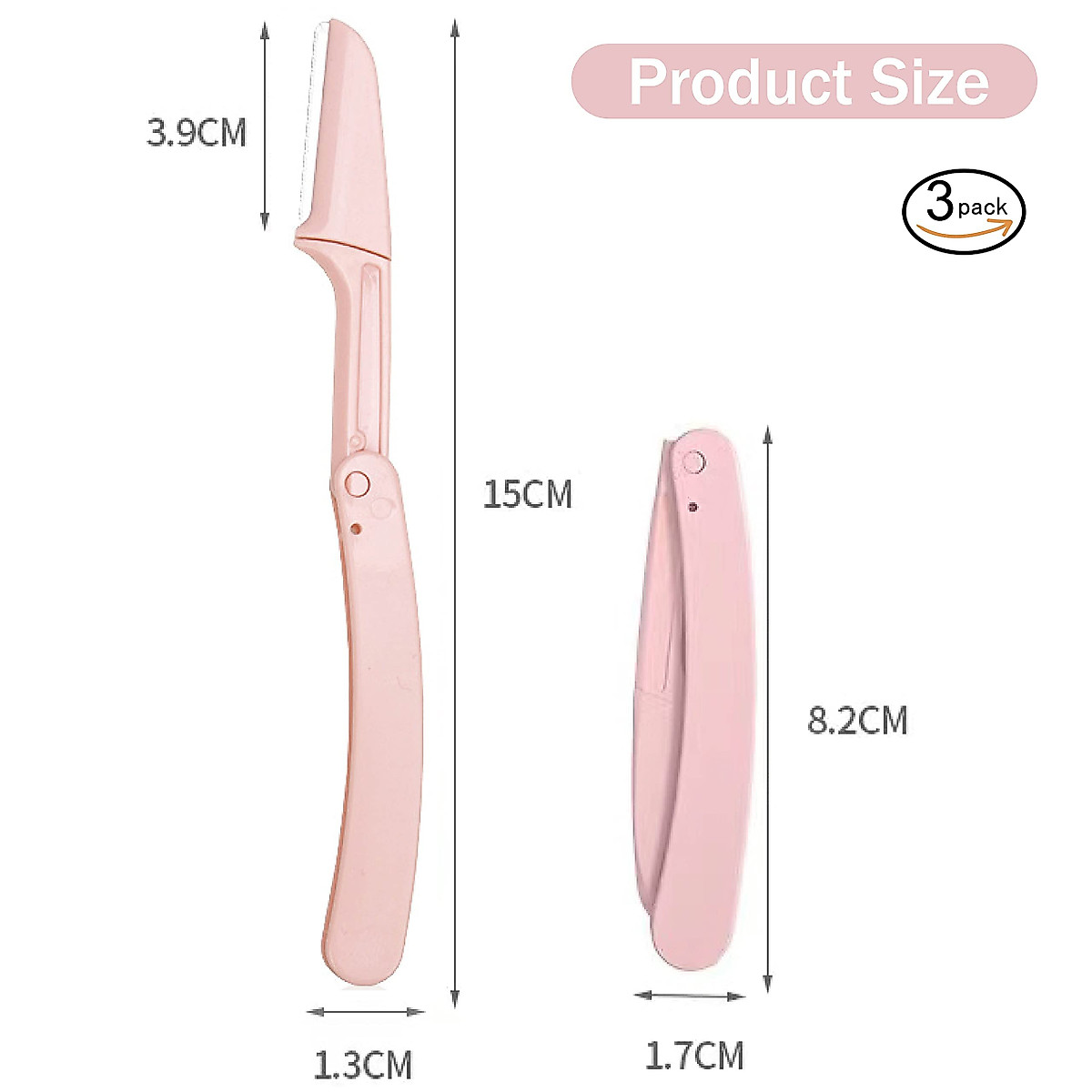 MENFENG 3 pack Eyebrow razor | cheek face hair remover peach fuzz razor | dermaplaning blades for face | dermaplaning blades | women trimmer shaving grooming set | Face Razors for Women and Men