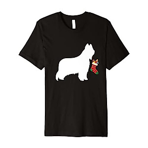 Briard Christmas Stocking Stuffer Dog Premium T-Shirt