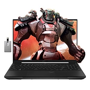 asus TUF A16 16'' FHD 165Hz Gaming Laptop, AMD Ryzen 7-7735HS, Radeon RX7600S V8G Graphics, 32GB DDR5 RAM, 1TB PCIe SSD, RGB Backlit Keyboard, Wi-Fi 6, HD Camera, Black, Win 11 Pro, 32GB USB Card