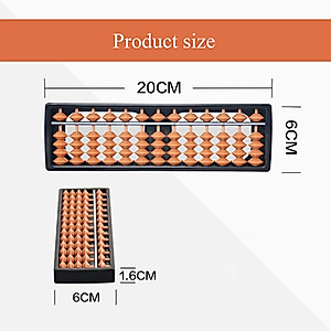 Abacus 13/17 Digits Soroban Rods Chinese Japanese Abacus Calculator Educational Tools Abacus Counting Tool (13 Digit)