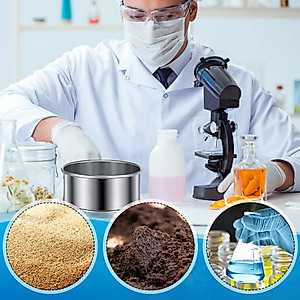 Youyole 200 Mesh Lab Sieves 10 x 4 cm Test Sieve 304 Stainless Steel Wire Cloth (0.074 mm) Aperture for Industrial Laboratory