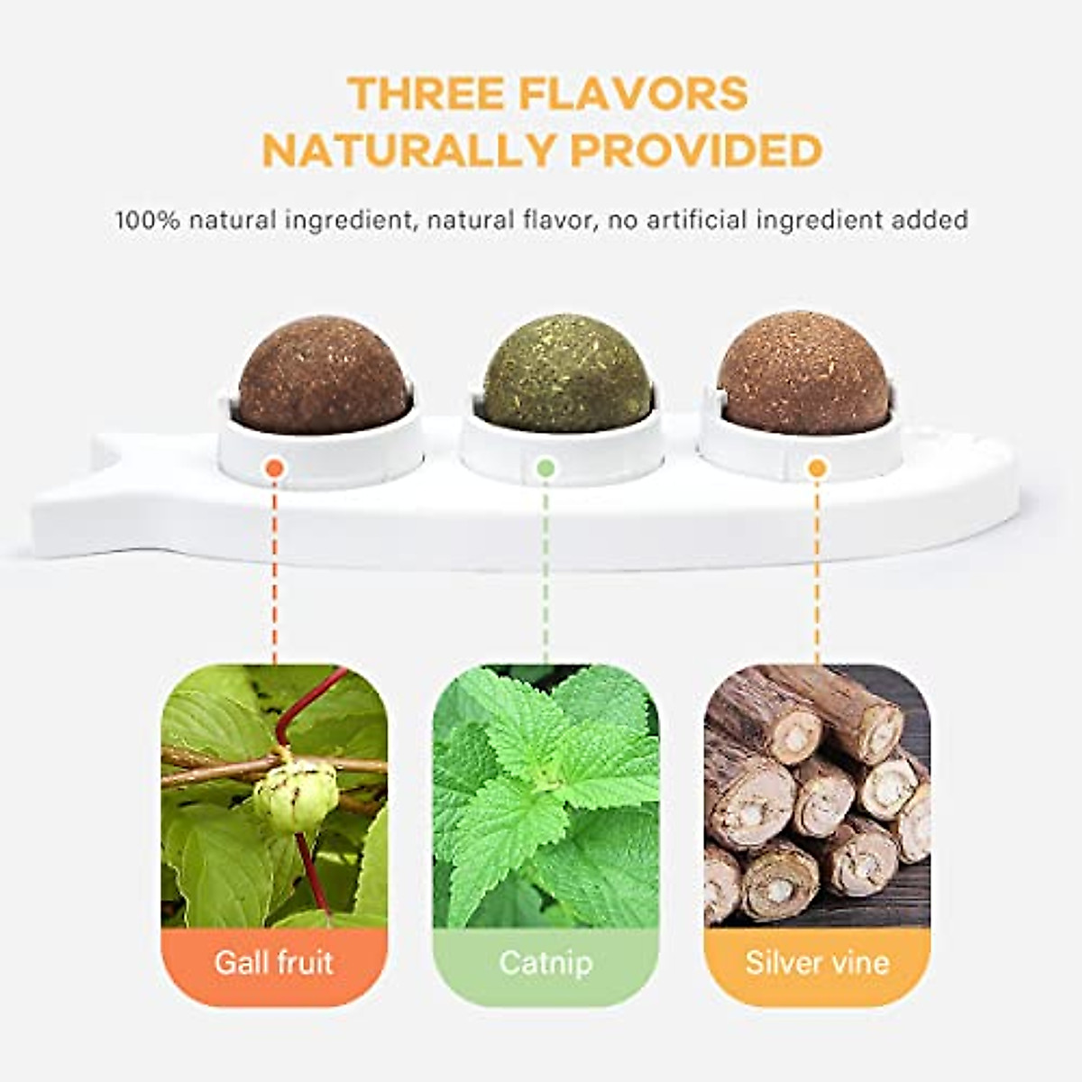 Snow Pet Magic Catnip Wall Balls Toys for Cats Wall Treats Kitten Treat Toys Indoor Catnip Ball Toys Teeth Cleaning Chew Silvervine Catnip Balls