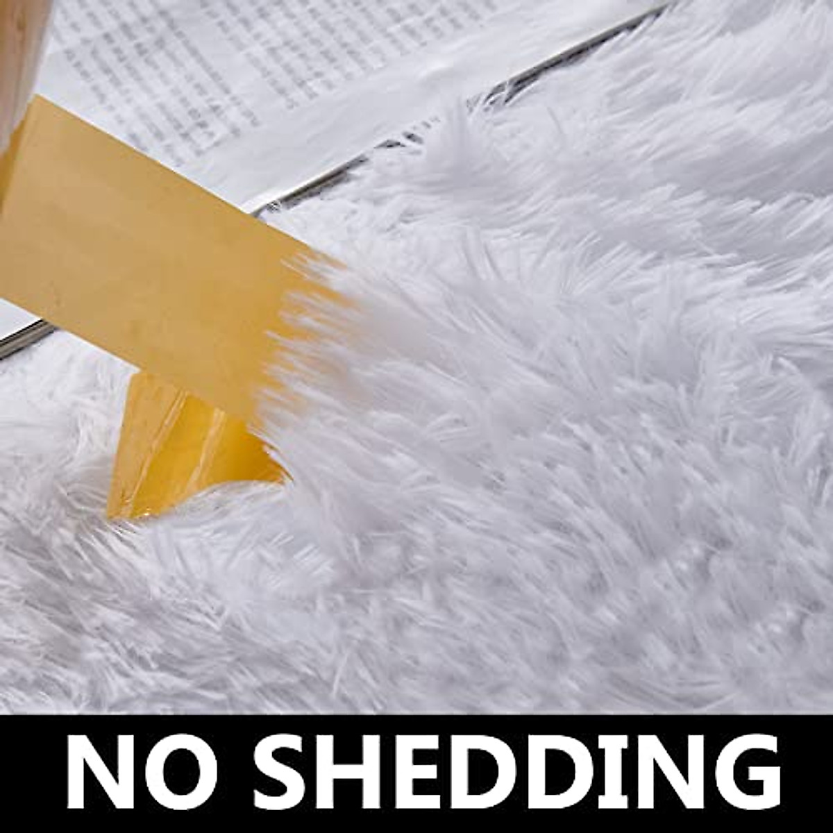 TABAYON Shaggy White Rug, 2x3 Area Rugs for Living Room, Anti-Skid Extra Comfy Fluffy Floor Carpet for Indoor Home Decorative