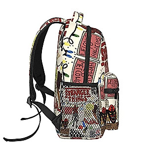 YJZINING Stranger Backpack Large Capacity Portable Laptop Backpack Outdoor Travel Durable Alphabet Backpack For Boys Girls (Style-6, One Size)