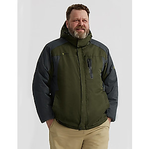 GEMYSE Men's Mountain Waterproof Ski Snow Jacket Winter Windproof Rain Jacket (Army Green,Medium)