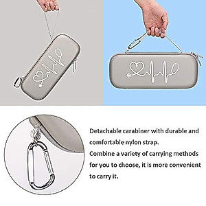 BOVKE Stethoscope Protective Case Replacement for 3M Classic III, Lightweight II S.E, Cardiology IV, MDF Acoustica Deluxe Stethoscope - Extra Room fit Nurse Accessories Penlight Medical Scissors, Grey