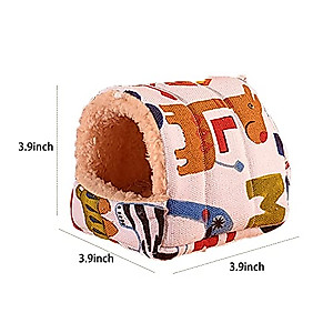 YUEKUA Mini Hamster Bed Hideout Protection Hammock Small pet Bed Gerbil Habitat Mini House cage nest Hamster Accessories