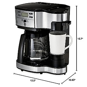 Nozaya 12 Cup Drip Coffee Maker - 2-Way Programmable Coffee Machine, Easy to Clean, Black