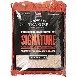 Traeger Grills Signature Blend 100% All-Natural Wood Pellets for Smokers and Pellet Grills, BBQ, Bake, Roast, and Grill, 20 lb. Bag