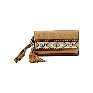 Nocona Women's Carmen Southwestern Clutch Wallet Tan One Size