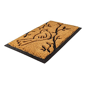 NoTrax, Bird on Branch, Rubber-Backed Natural Coir Doormat, Entry Mat for Indoor or Outdoor Use, 18"x30", C04 (C04S1830BC)