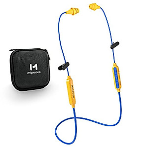 MIPEACE Bluetooth Work Earplugs Headphone, Wireless in-Ear Noise Isolating Earbuds,29dB Noise Reduction Headphone with Mic and Control,19+ Hours Battery for Lawn Mowing Safety Industrial Construction